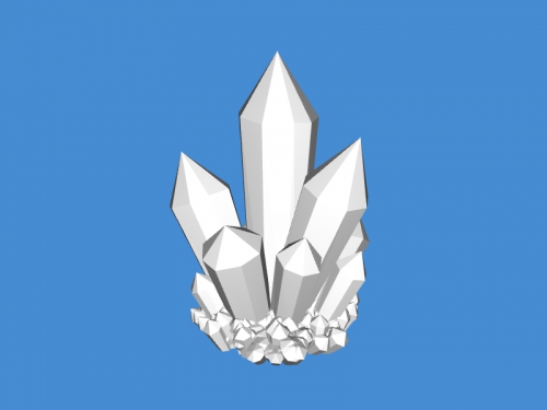 Crystals free 3d model - download stl file