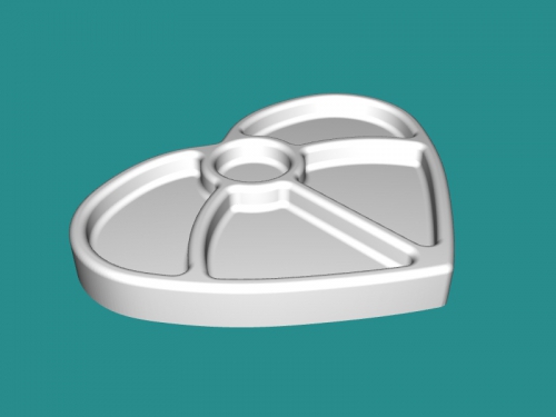 Сompartmental dish free 3d model - download stl file